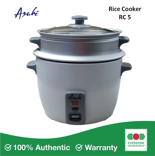 ASAHI 5 CUPS DRUM-TYPE RICE COOKER WITH STEAMER RC-5 | Lazada PH