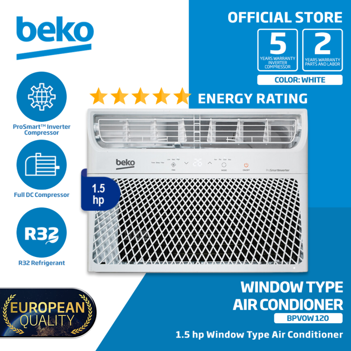 Beko 1.5hp Window-Type ProSmart Inverter Airconditioner BPVOW120 ...