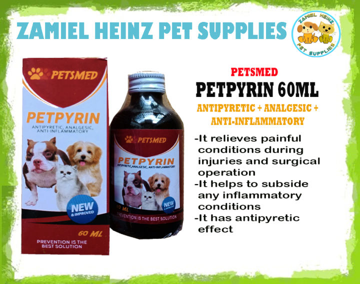 Petsmed Petpyrin (Antipyretic, Analgesic, Anti-inflammatory) 60ml ...