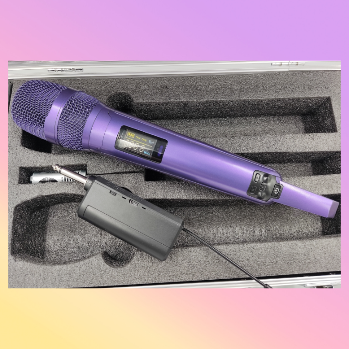 Custom purple microphone microphone pink white wireless microphone KTV ...