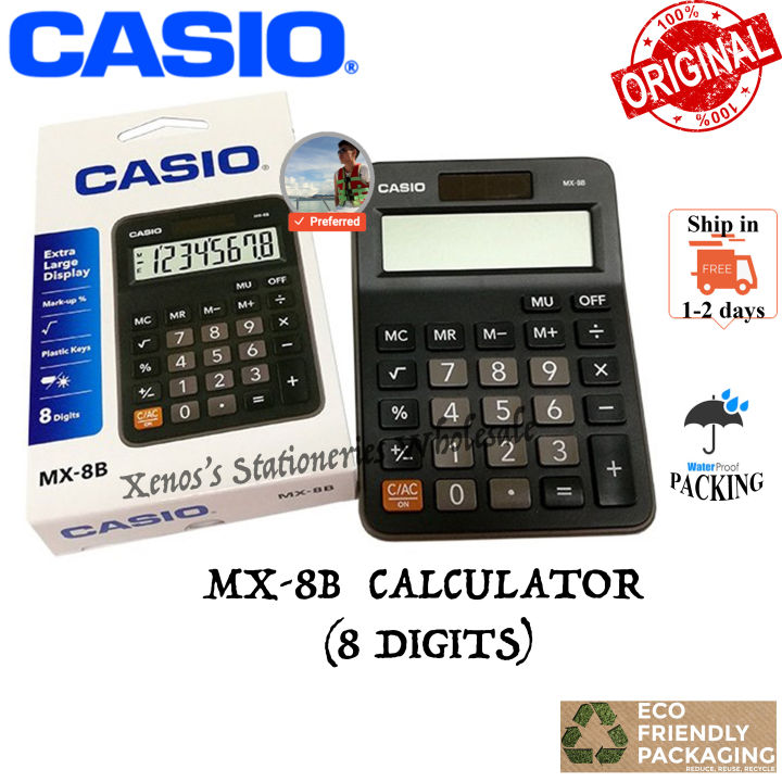 CASIO MX-8B 8DIGIT CALCULATOR (READY STOCK / 100% ORIGINAL) | Lazada