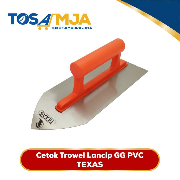 CETOK TROWEL LANCIP 10" X 4" inch (250 X 100 MM) PLAT BESI STAINLESS ...