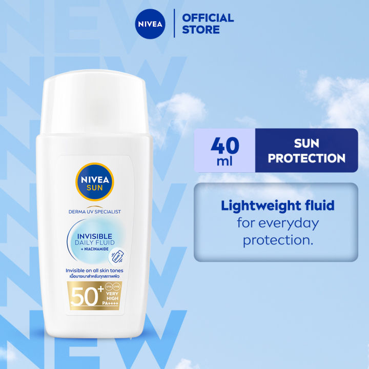 NIVEA Sun Derma UV Specialist, Invisible Daily Fluid, Lightweight ...