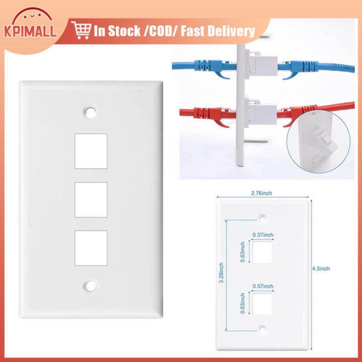 Keystone Jack Wall Plate Cat6 Ethernet Keystone Wall Plate Faceplate ...