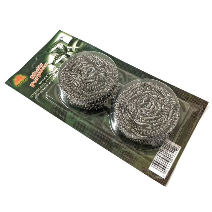 [Kelvin Online Preferred] 2 in 1 Steel Wool Scrubber Metal Scouring Pad ...