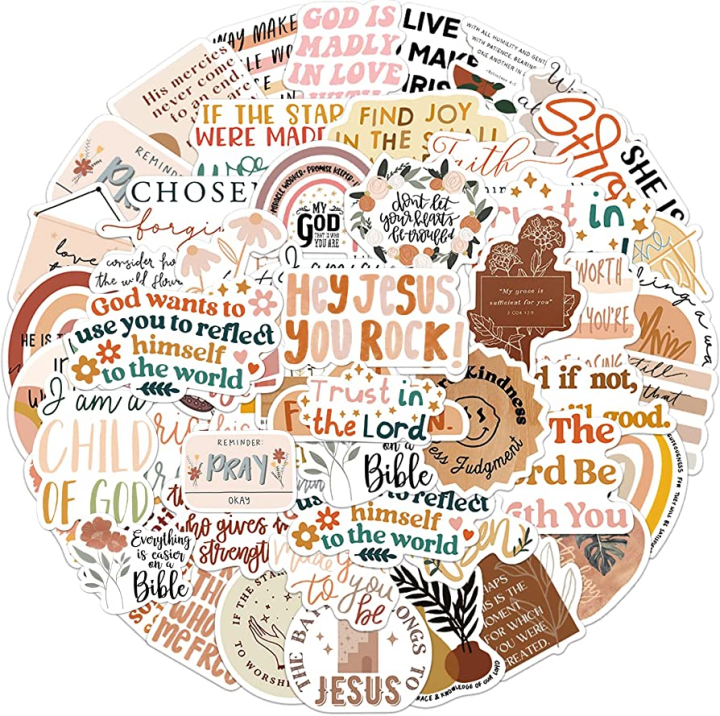50pcs Encouraging Bible Verses Inspired Bible Verses Graffiti Notebook ...