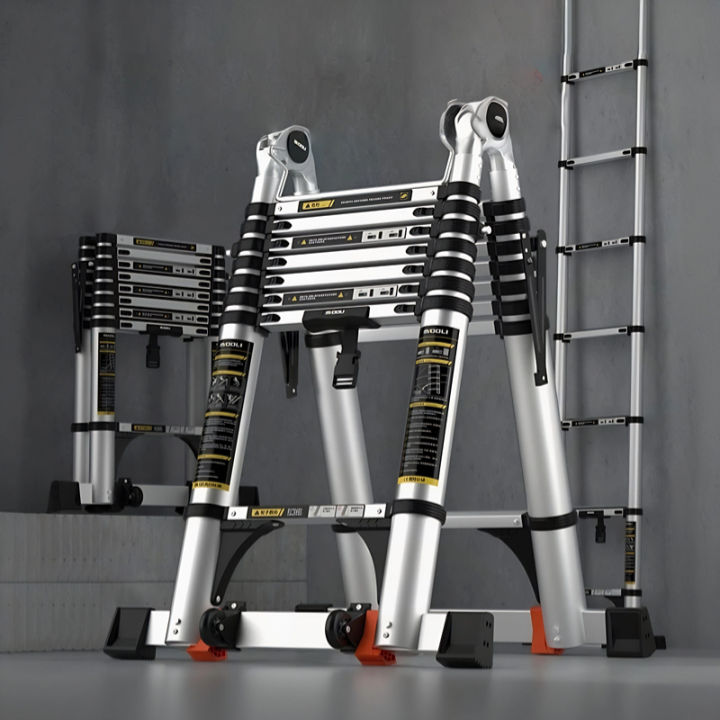 BUILDERS Ladder heavy duty telescopic ladder ladder foldable step ...