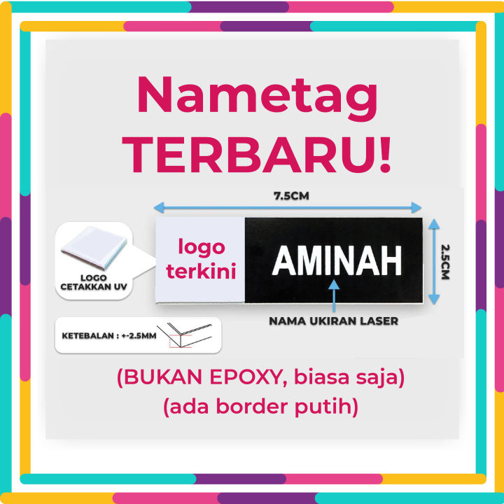 Nametag Untuk Kakitangan Kerajaan / Name Tag for Government Servant ...