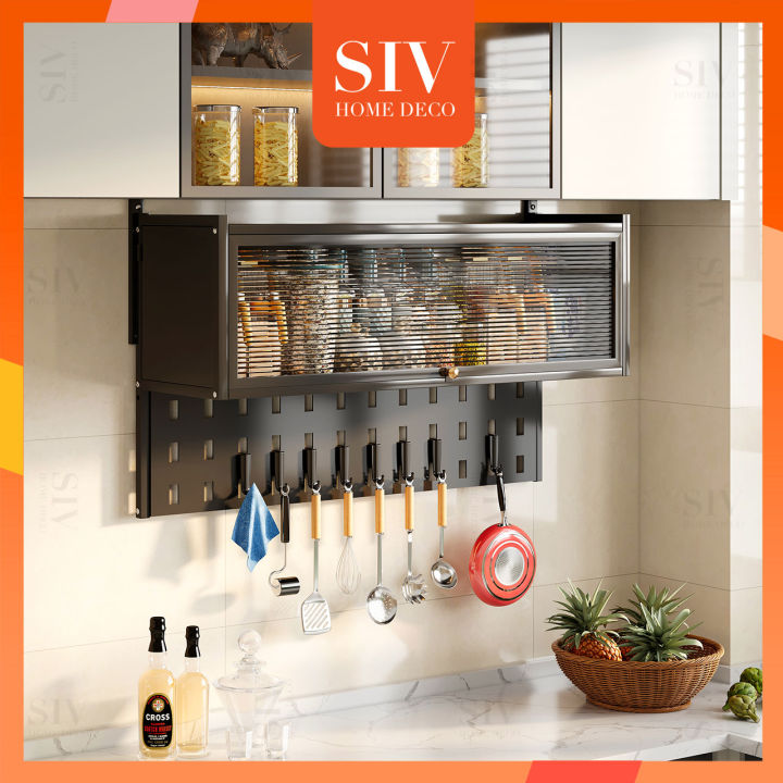 SIV Hanging Kitchen Cabinet Wall Mounted Storage Cabinet Spice Rack ...