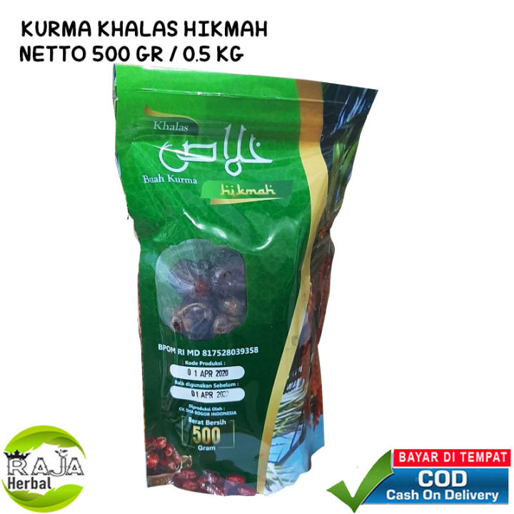 Kurma hikmah khalas 500 gr - Kurma Arab khalas ORIGINAL | Lazada Indonesia