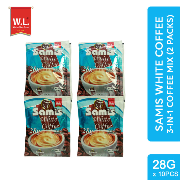 WL FOODS Samis White Coffee Mix 28g 10Sachet/tie x 2ties | Lazada PH