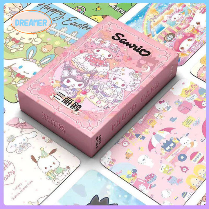 50PCS Kuromi Sanrio Laser Lomo Card Photocard Cinnamoroll Lomo Cards ...