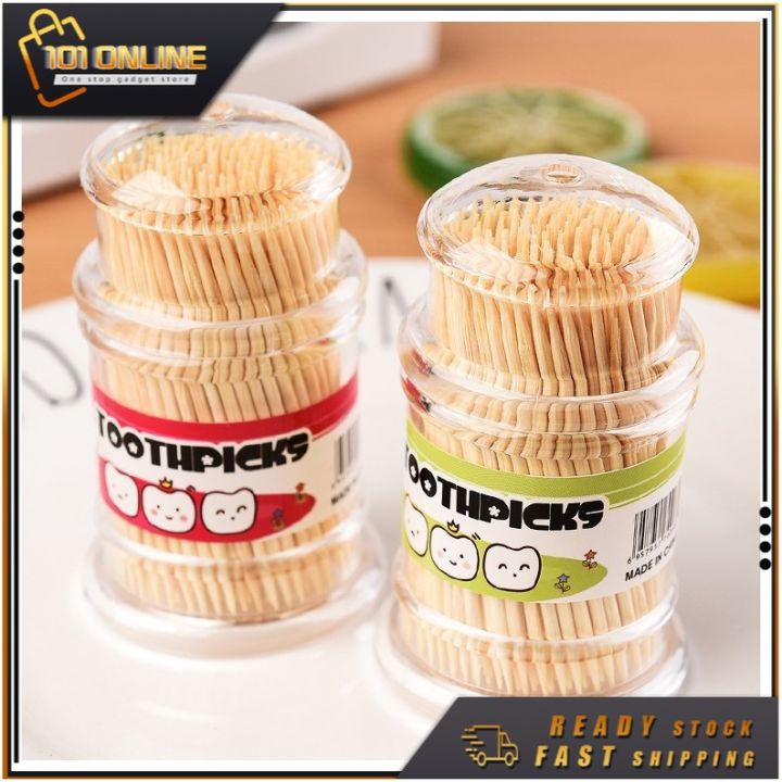 200PCS/ Box Disposable Toothpicks Wood Dental Natural Bamboo Toothpick ...