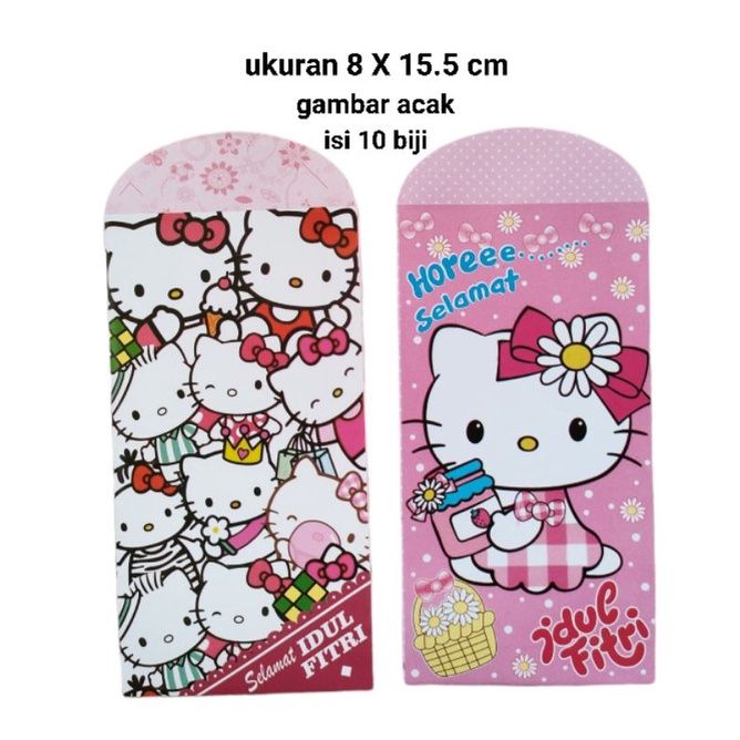 amplop angpao lebaran idul fitri ukuran besar isi 10 lembar karakter Hello Kitty | Lazada Indonesia