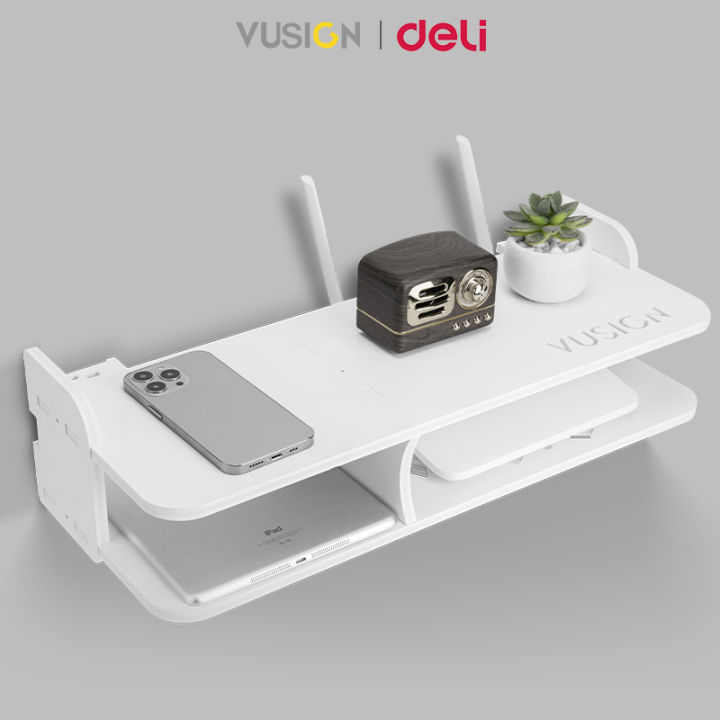 Deli Upgraded Router Shelf Organizer Storage(White) VS961-WH Vusign 50* ...