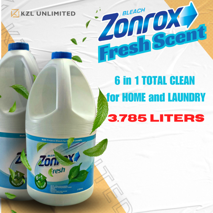 KZLA Zonrox Bleach Fresh Multi-Purpose Bleach for Home and Laundry 3. ...