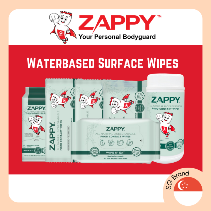 Zappy Waterbased Surface Wipes | Lazada Singapore