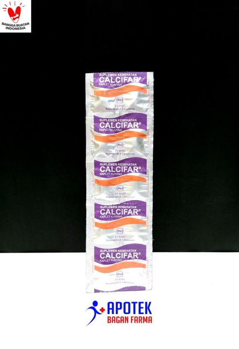 CALCIFAR TABLET KUNYAH RASA PEPPERMINT ( 1 STRIP = 10 TABLET ...