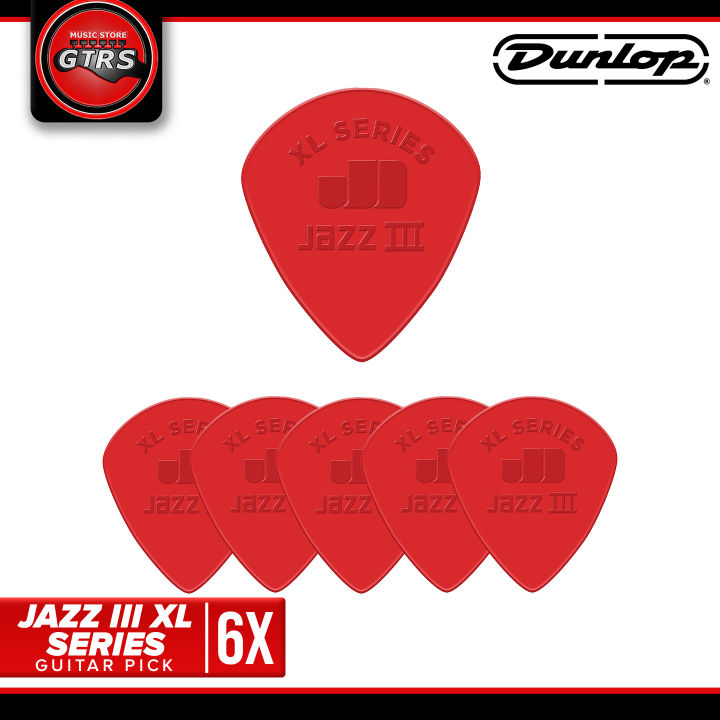 Dunlop Jazz III XL Series Nylon Guitar Pick Red (6pcs) | Lazada PH