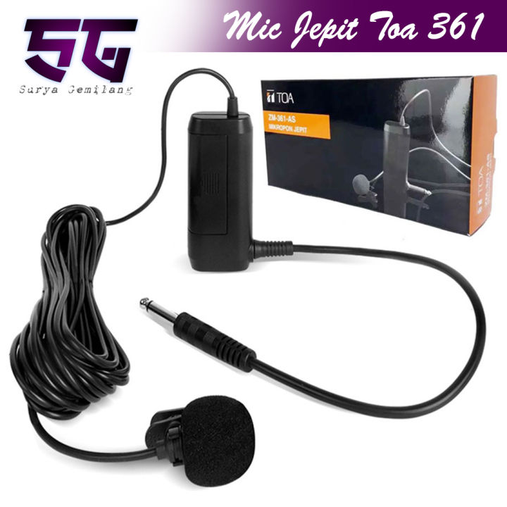 Mic Kancing Clip On Toa ZM-361 Mik Jepit Mikropon Tempel / Mik kabel ...