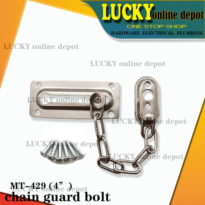 MT-429 MMT DOOR CHAIN GUARD BARREL BOLT 4" | Lazada PH