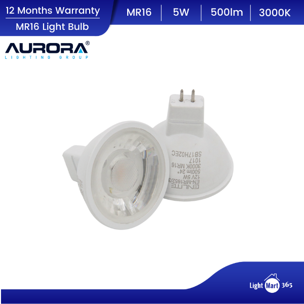 Aurora-Enlite 5W 2 Pin 12V Essential MR16 COB LED Downlight Light Bulb ...