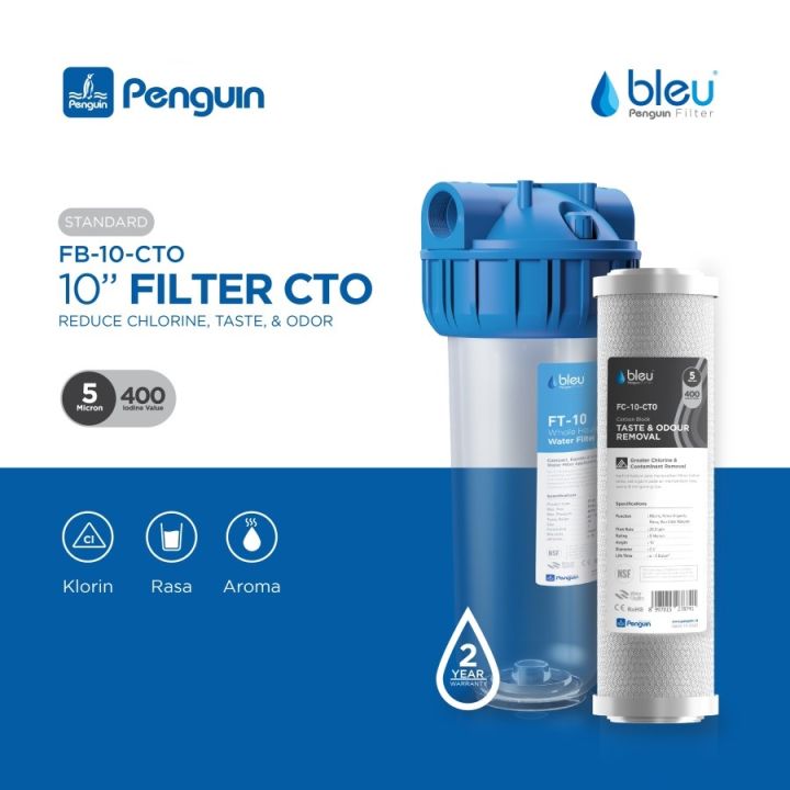 Penguin Bleu Water Filter Carbon / Filter Air CTO 10 inch FB-10-CTO ...