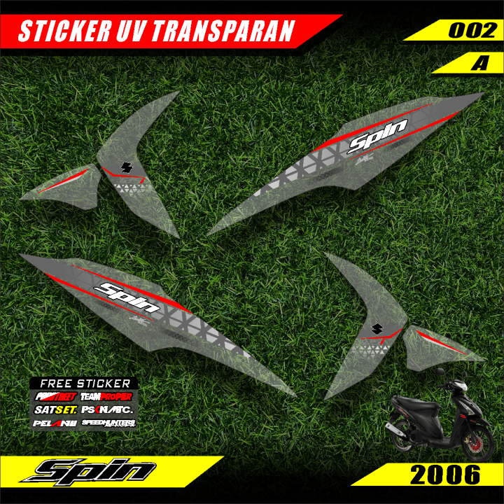 STICKER STRIPING TRANSPARAN SUZUKI SPIN 125 2006 DESAIN SIMPEL ...