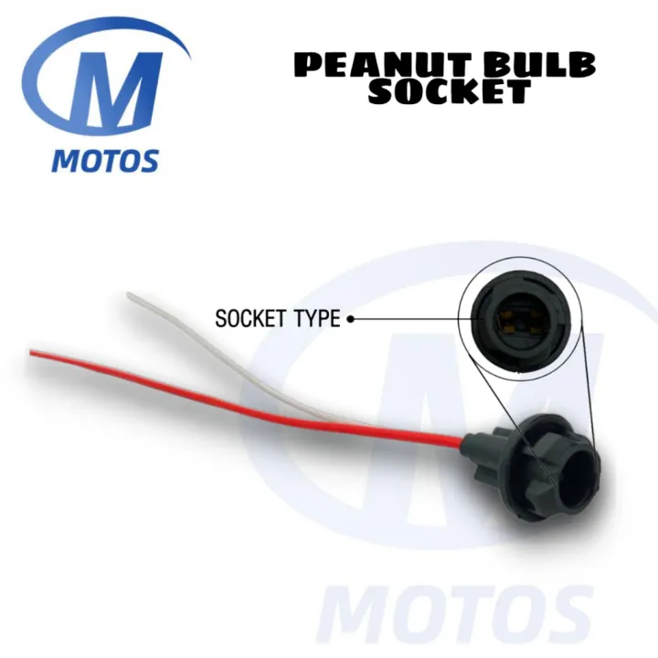 Motosph Motorcycle Socket Extension LED Light Peanut Bulb Socket Wire ...