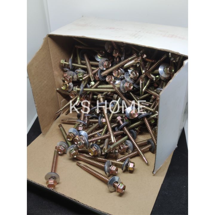 [DS665HW X 1PC] 12# X 2-1/2" SCREW ROOFING AWNING SELF DRILLING HEXAGON ...