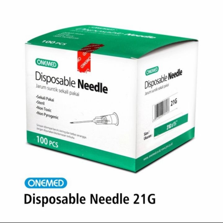Disposable Needle Onemed 21G | Lazada Indonesia