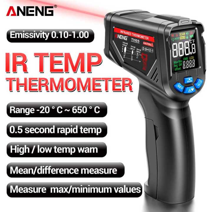 Thermogun Thermometer Infrared Laser Digital Non Contact Alarm Preset ...