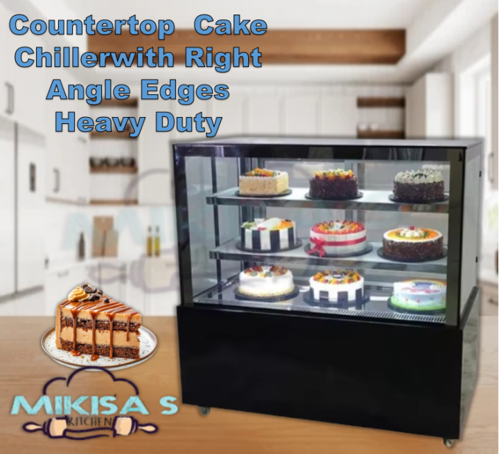 Countertop Cabinet Type Cake Chiller 130L with Right Angle Edges Heavy ...