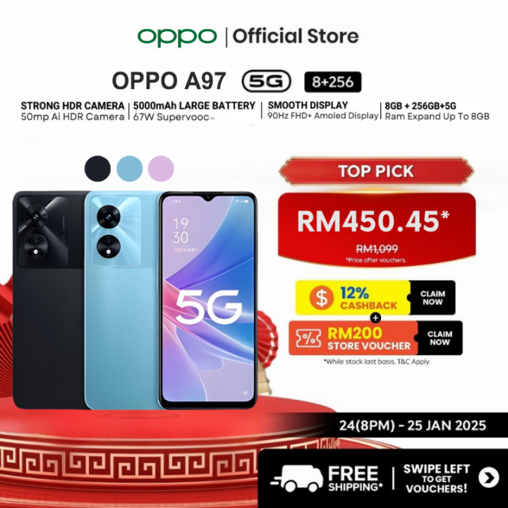 A97 5G Smartphone | 12GB RAM + 256GB Storage | 6.58" Display | 48MP AI Camera | 5000mAh Battery ...