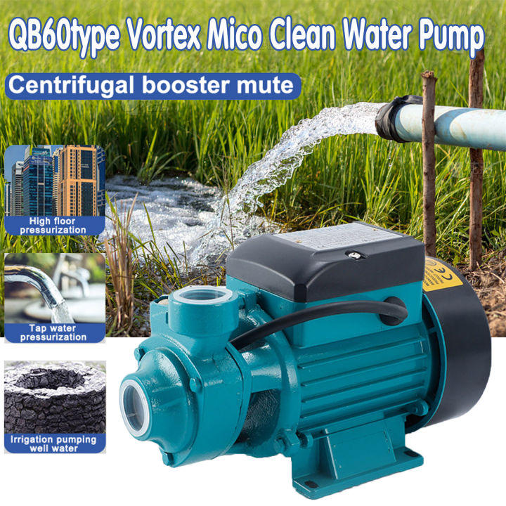 220V 370W Electric Water Pump 0.5HP 1/2HP Household QB60 Peripheral Electric Water Pump Heavy ...