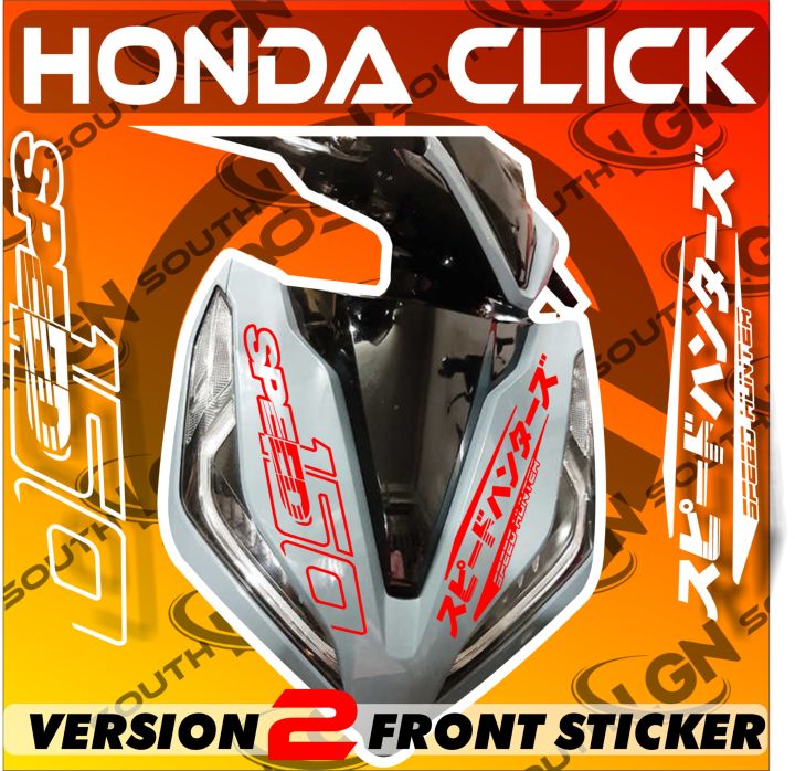 HONDA CLICK VERSION 2 FRONT DECALS STICKER SPEED EDITION | Lazada PH