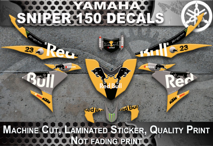 Sniper 150 decals Red Bull YELLOW | Lazada PH
