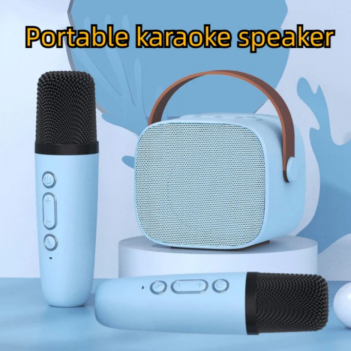 K1 Mini Karaoke, Portable Bluetooth Karaoke Speaker with 2 Wireless ...