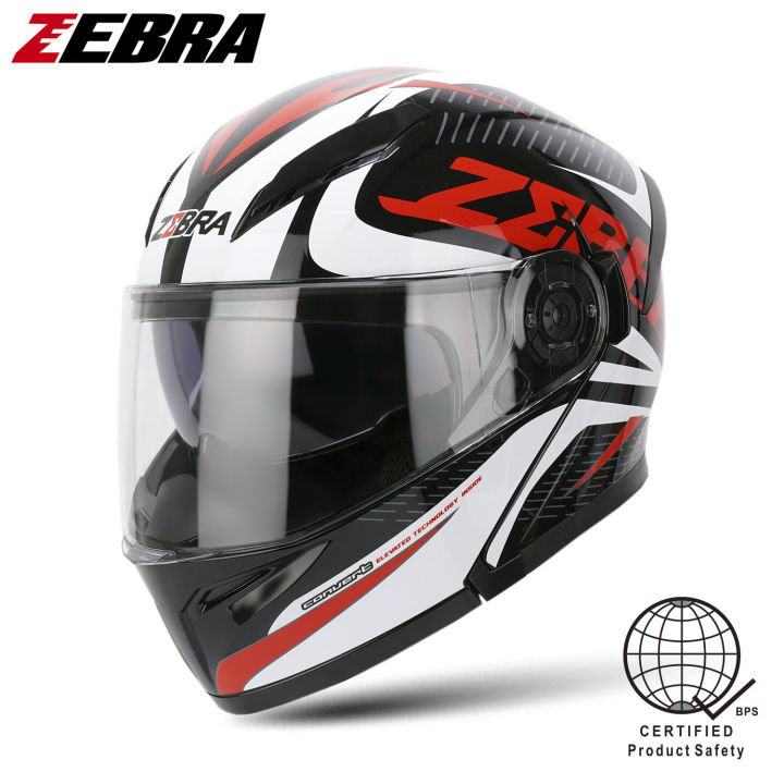 ZEBRA 978 W/D Helmet Motorcycle Full Face Half Face Helmet Dual Visor ...