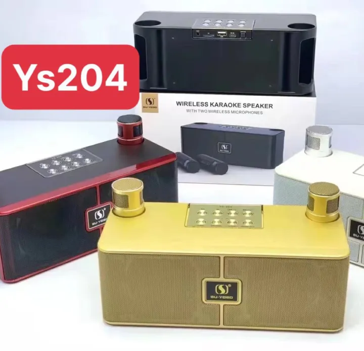 Loa karaoke bluetooth Su-Yosd YS-204 - Tặng kèm 2 micro không dây có ...