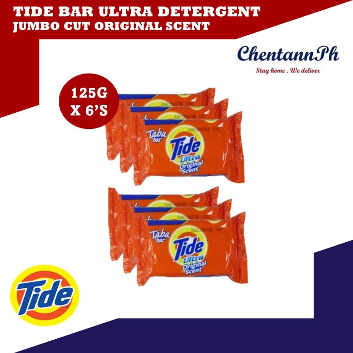 SET OF 6 - TIDE Bar Ultra ORIGINAL Scent Jumbo Cut Detergent Bar Soap ...