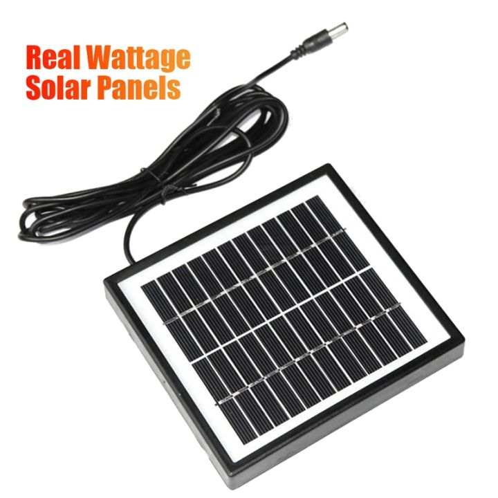 12V 2W Solar Panel Solar Garden Light Panel DIY Parts DC Port Solar ...