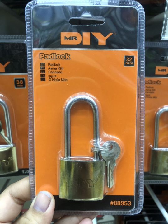 🛠️MR D.I.Y. มิสเตอร์. ดี.ไอ.วาย กุญแจสายยู พร้อมกุญเเจ padlock ขนาด 32 ...