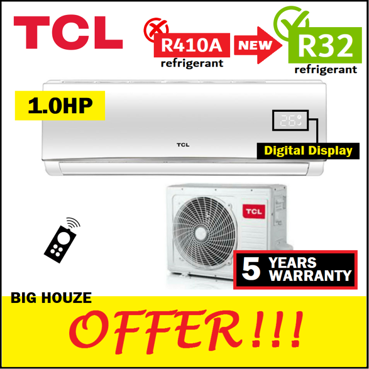 TCL 1HP INVERTER R32 Air Conditioner TAC-09CSD 1.0HP with Smart Air ...