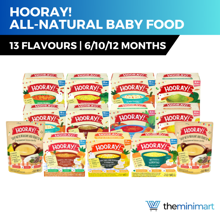 HOORAY! All-Natural Ready To Eat Baby Food - 6 Flavours | Lazada Singapore