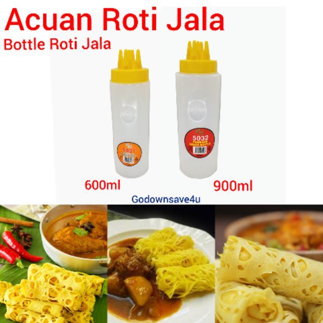 900 ml / 600 ml Tiub Roti Jala /Botol Roti Jala /Multipurpose Sauce ...