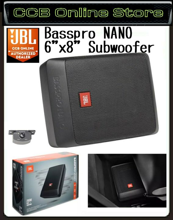 JBL BassPro Nano Ultra-Compact Under Seat Powered Subwoofer with 6"x8 ...