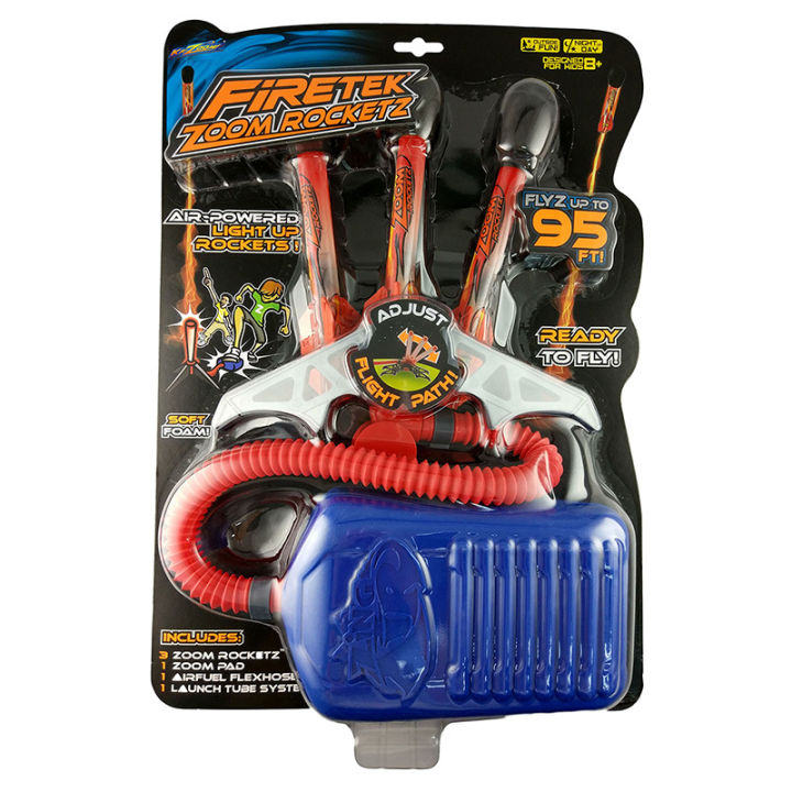 ZING Children Foot Stepped Light Launch Rocket Outdoor Launcher Toy ...