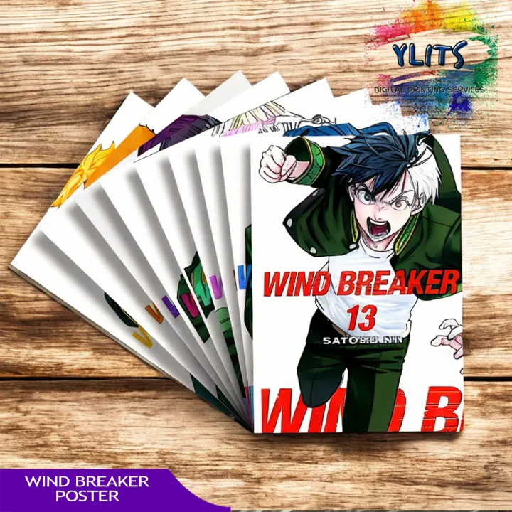 Wind Breaker Anime Poster Set – 8pcs A4 Size | Glossy Collectible Wall ...
