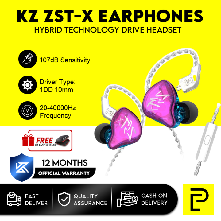 KZ ZST X Gaming Music In-Ear Earphone With Mic Noise Reduction ...